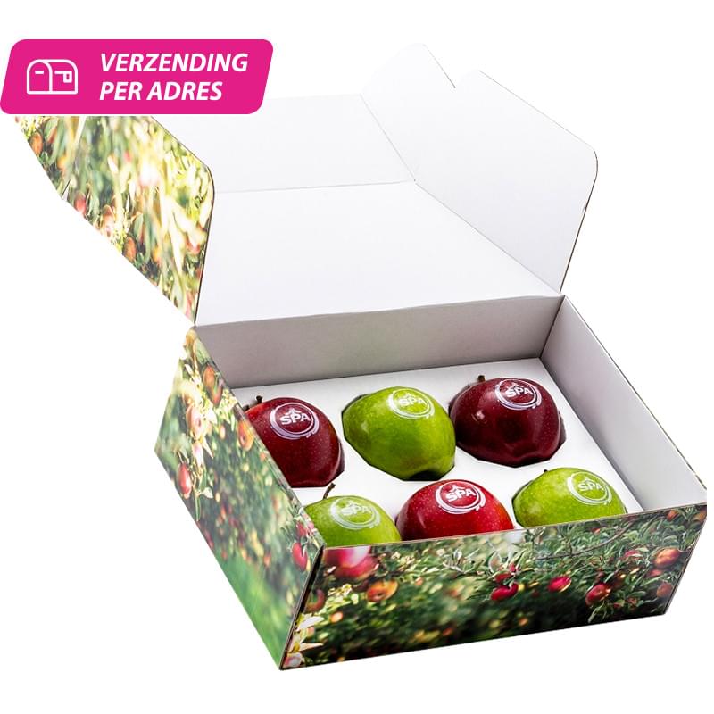 6 appels in een geschenkverpakking bedrukken? - Voordelig & snel bestellen