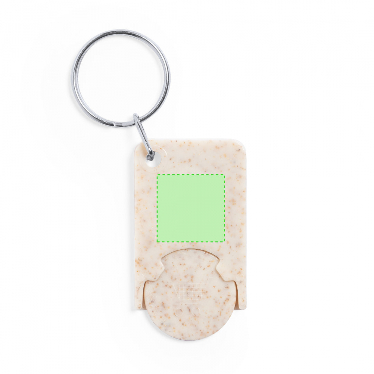 Prook sleutelhanger - tarwestro en ABS - 5.1 cm - met muntje bedrukken ...